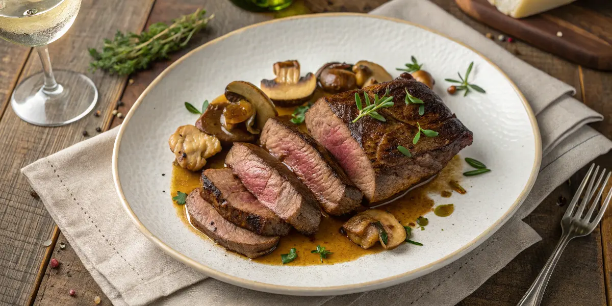 Recette de Foie de Bœuf Tranché Poêlé aux Champignons Sauvages