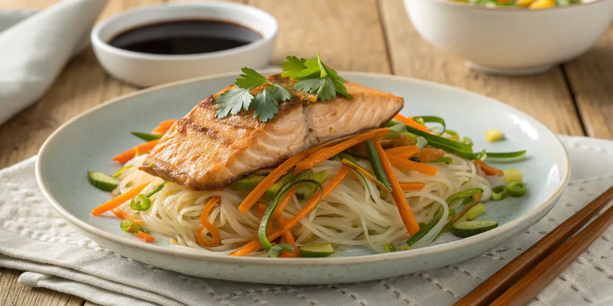 Recette de Vermicelle de Riz au Saumon : Facile et Rapide