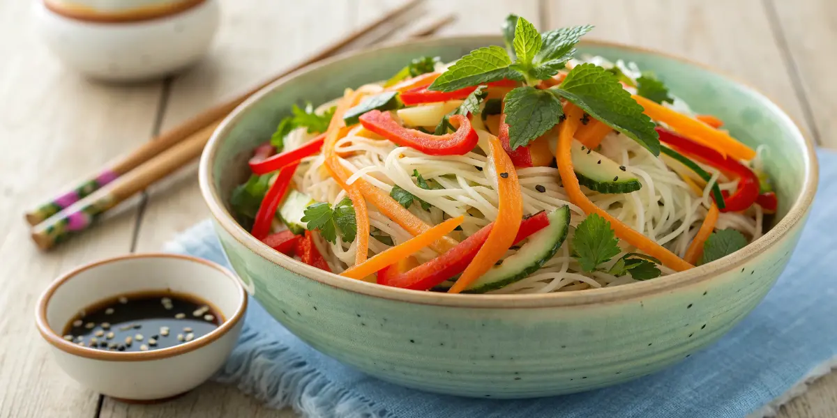 Salade de Vermicelle de Riz : Fraîche et Légère